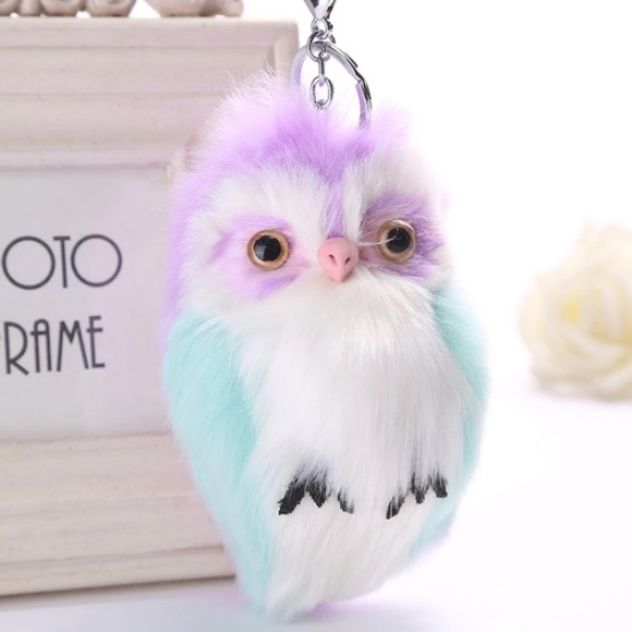 Accessories | 15cm Cute Fluffy Owl Keychain | Poshmark